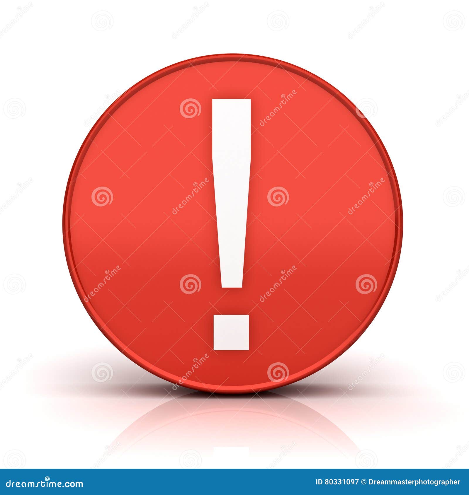 Uitroepteken in Rood Cirkelteken Stock Illustratie - Illustration of ...