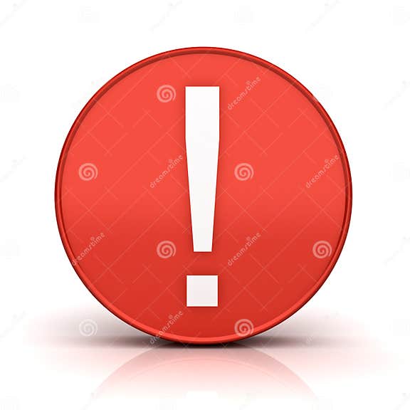 Uitroepteken in Rood Cirkelteken Stock Illustratie - Illustration of ...