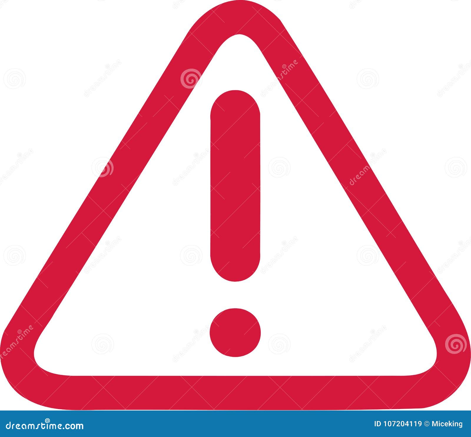 Uitroepteken in Rood Waarschuwingsbord Vector Illustratie ...