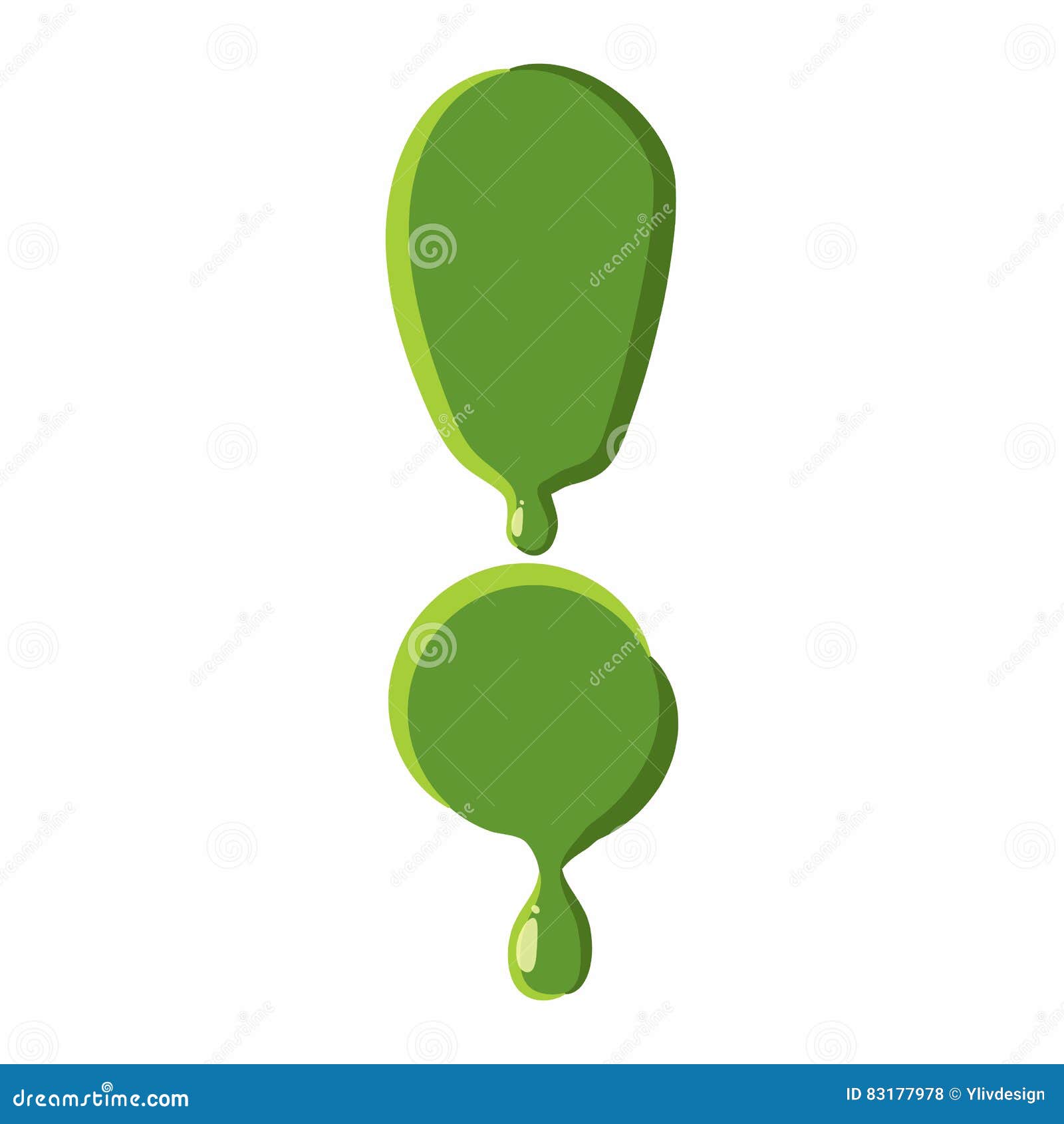 Uitroepteken Van Groen Slijm Wordt Gemaakt Dat Vector Illustratie ...