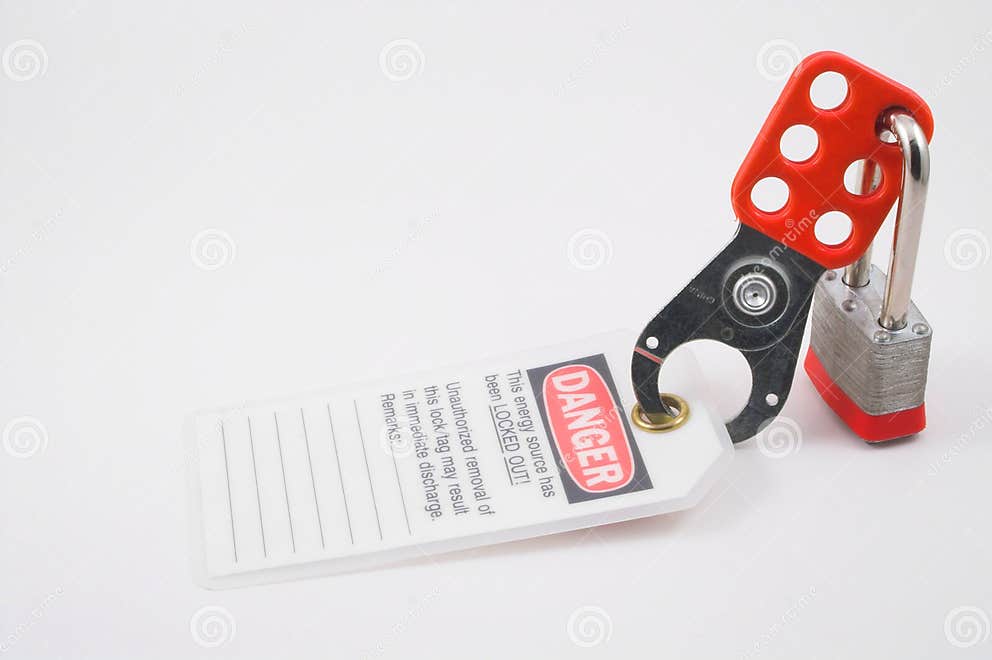 Uitsluiting Tagout stock afbeelding. Image of installatie - 1831901