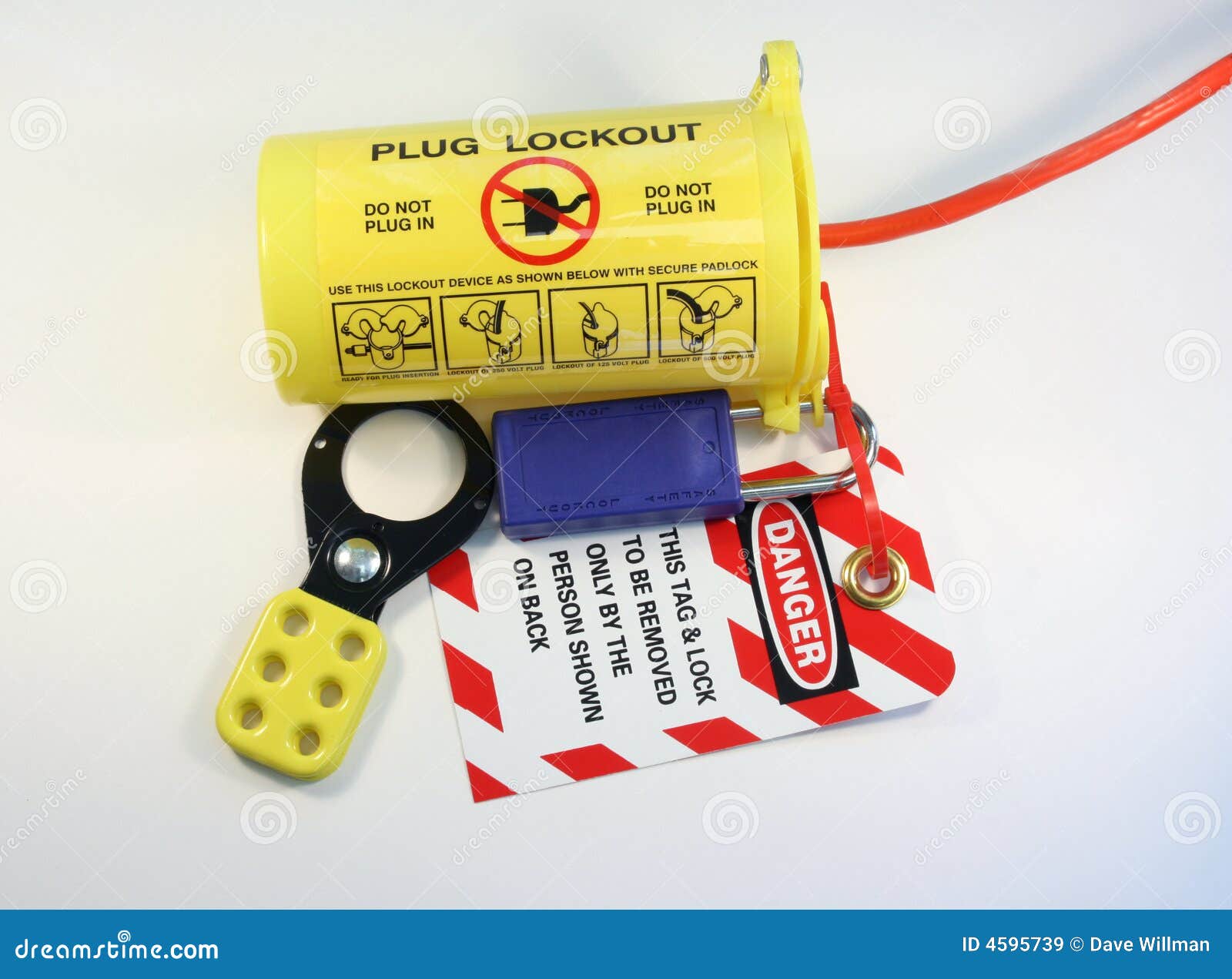 Uitsluiting tagout stock afbeelding. Image of uitsluiting - 4595739