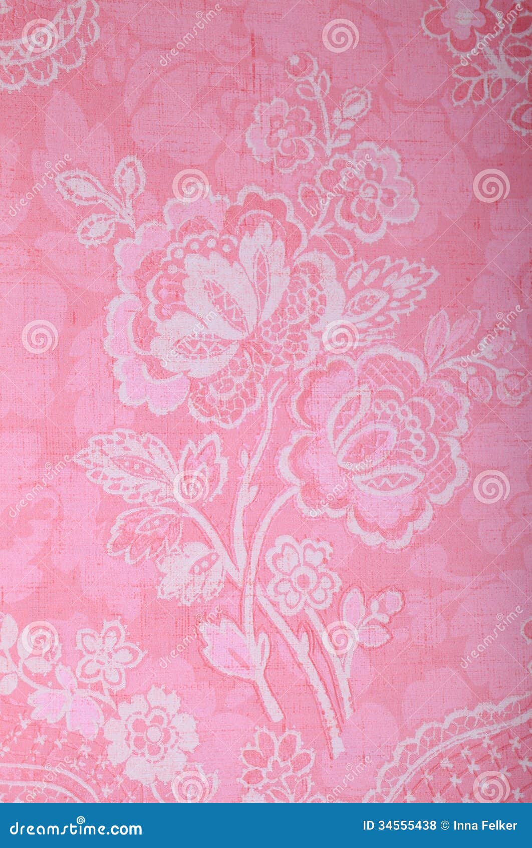 Uitstekend Roze Behang Met Victorian Patroon Stock Foto - Image of ...