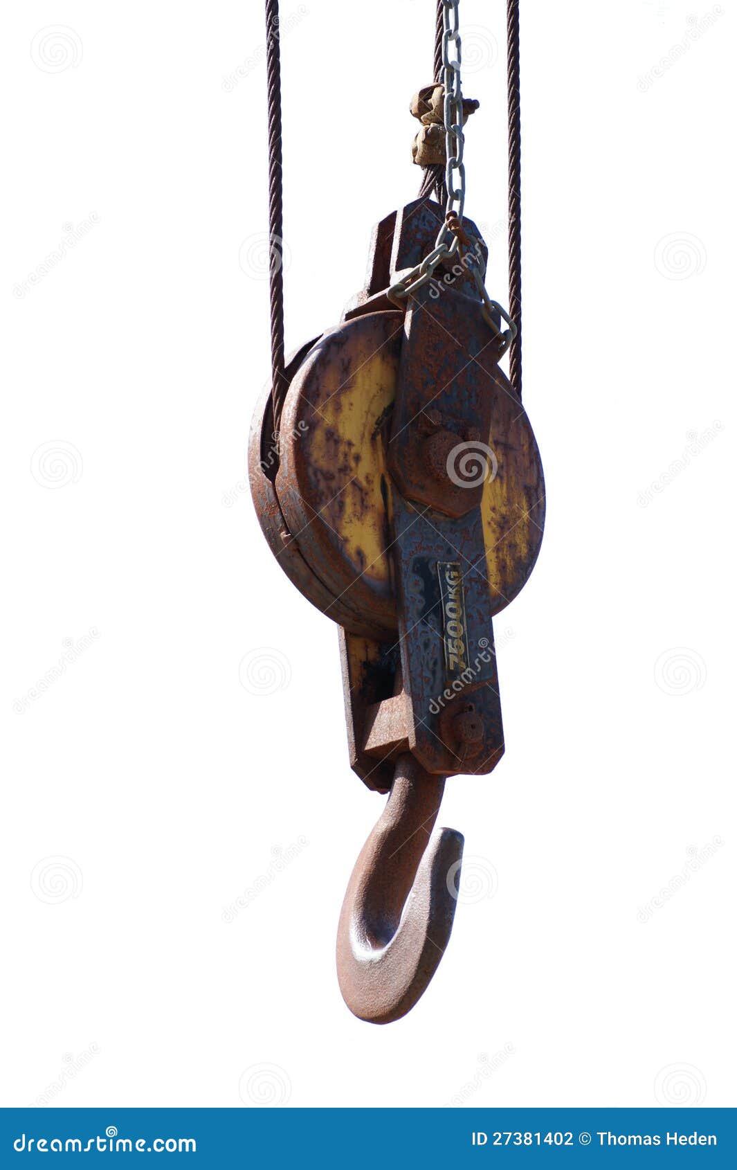 Uitstekende Houten Katrol stock foto. Image of haak, wijnoogst - 27381402