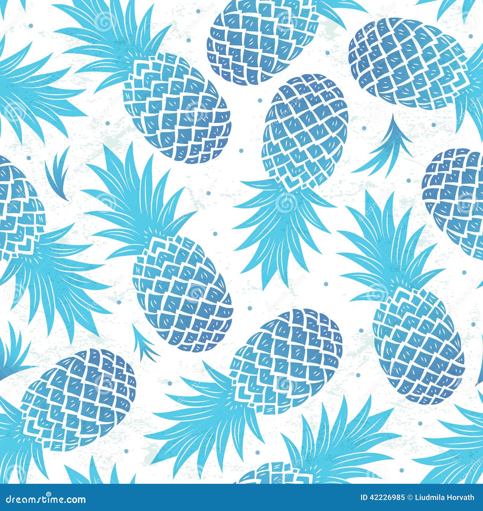 Uitstekende Naadloze Ananas Vector Illustratie - Illustration of ...