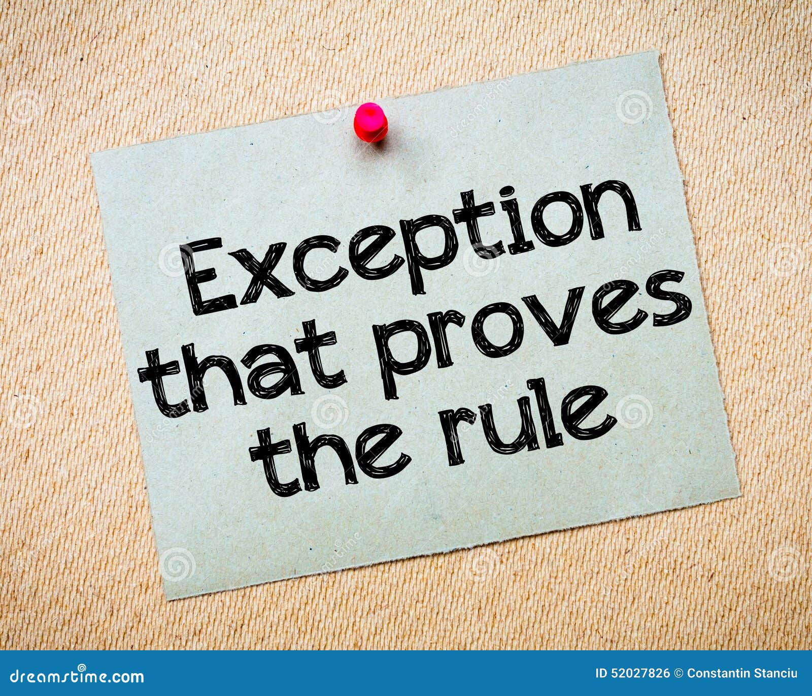 Uitzondering Die De Regel Bewijst Stock Foto - Image of regel ...