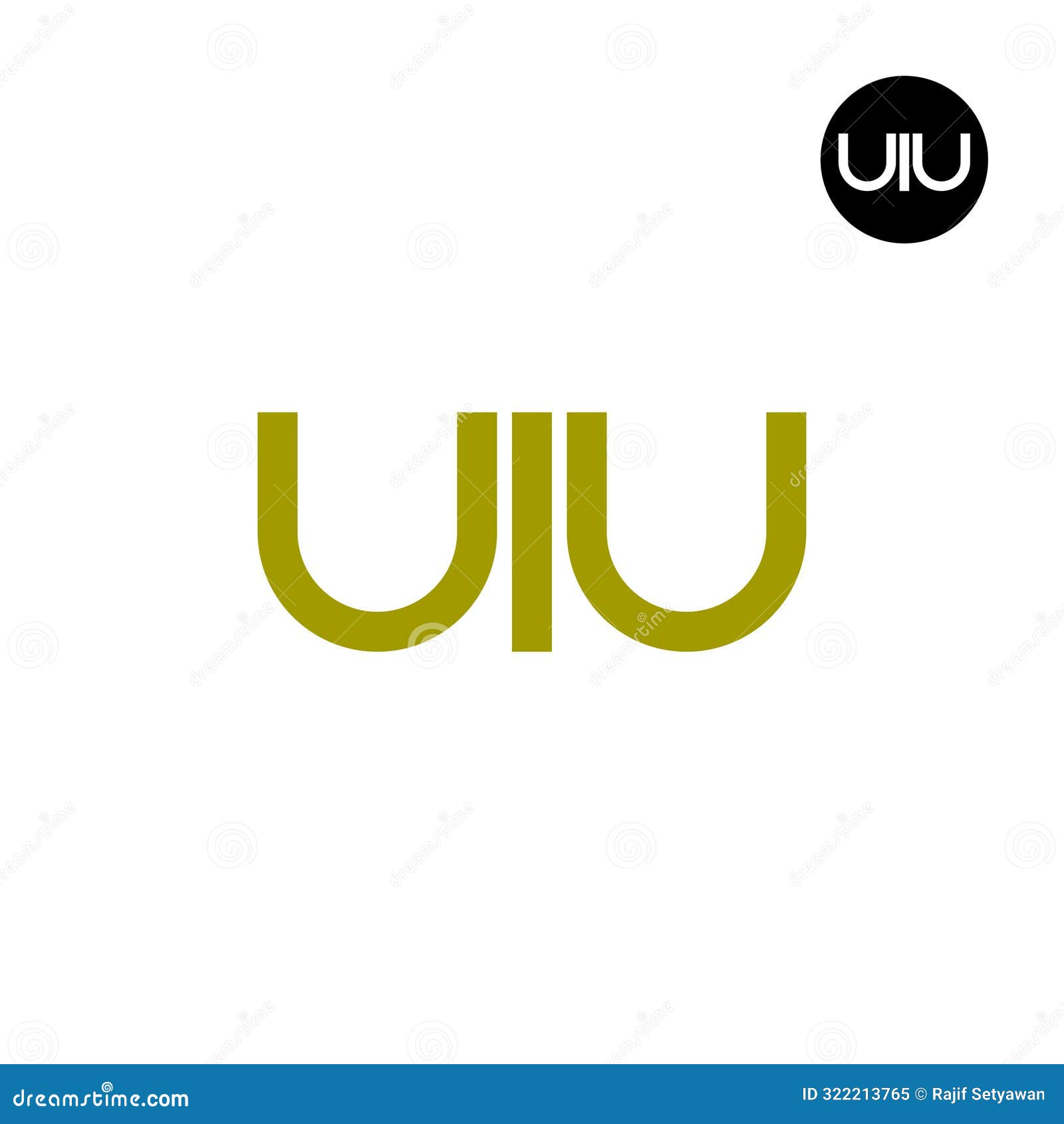 UIU Logo Letter Monogram Design Stock Vector - Illustration of ...