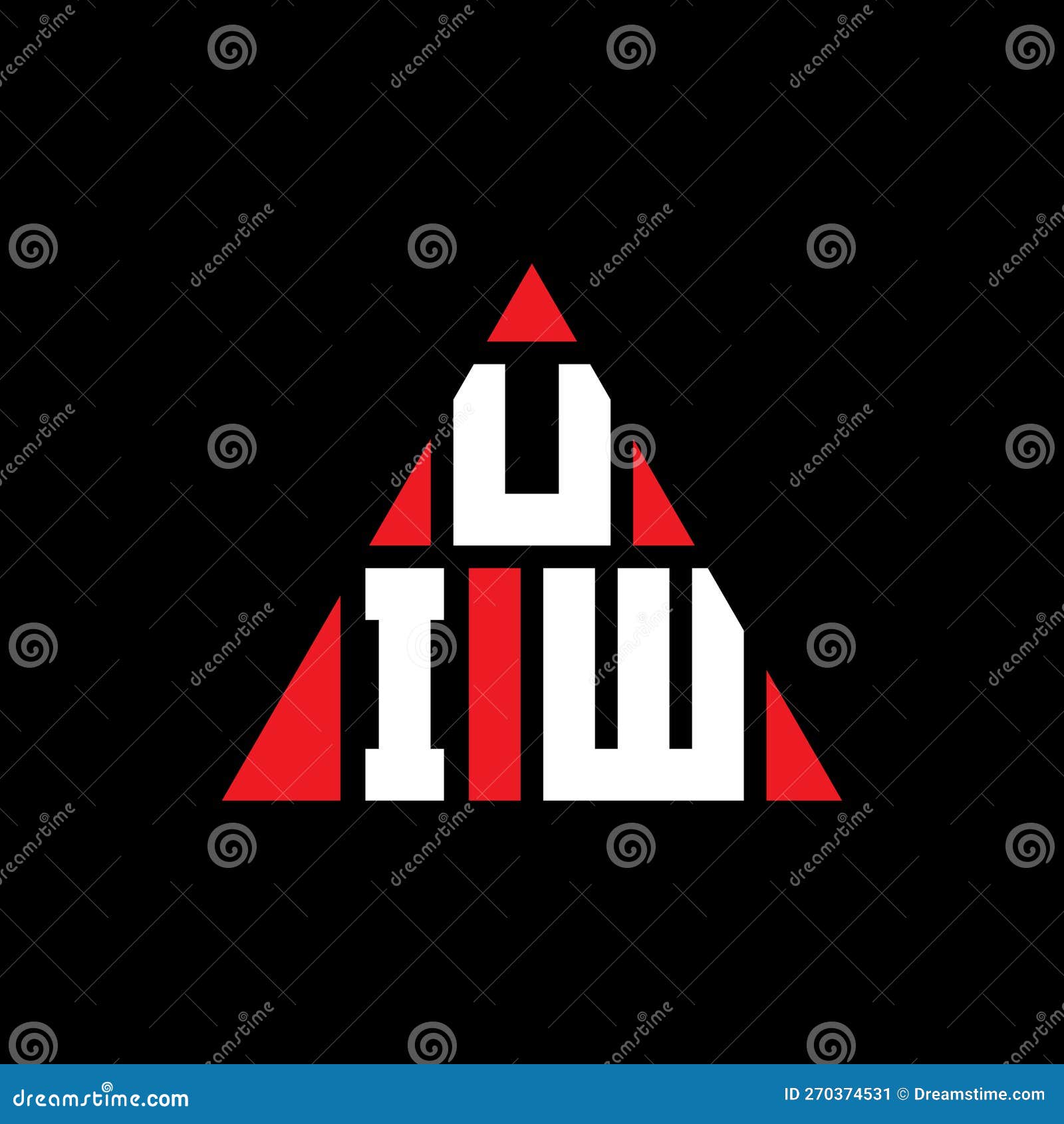 UIW Triangle Letter Logo Design with Triangle Shape. UIW Triangle Logo ...
