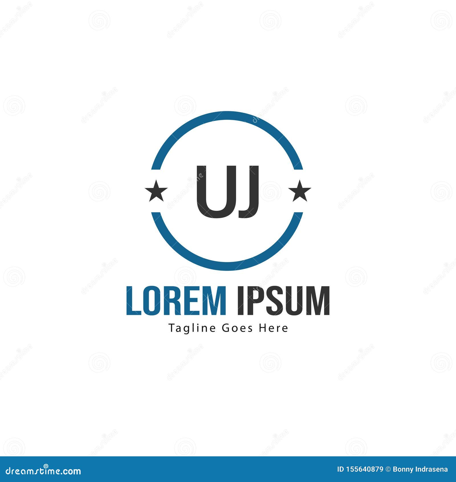UJ Letter Logo Design. Creative Modern UJ Letters Icon Illustration ...