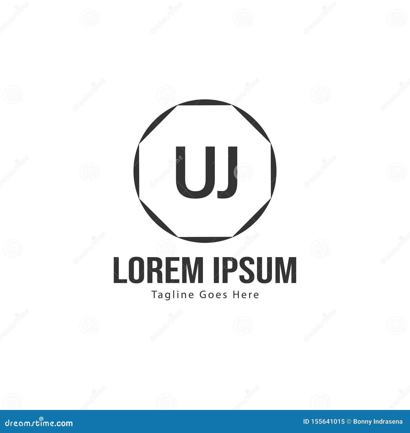 UJ Letter Logo Design. Creative Modern UJ Letters Icon Illustration ...