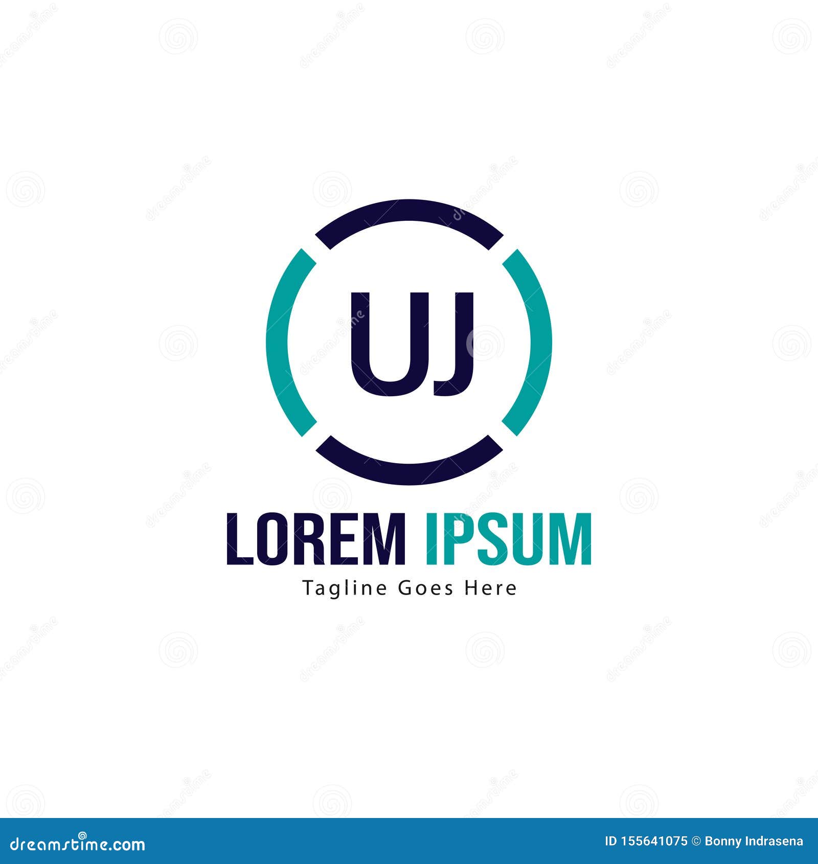 UJ Letter Logo Design. Creative Modern UJ Letters Icon Illustration ...