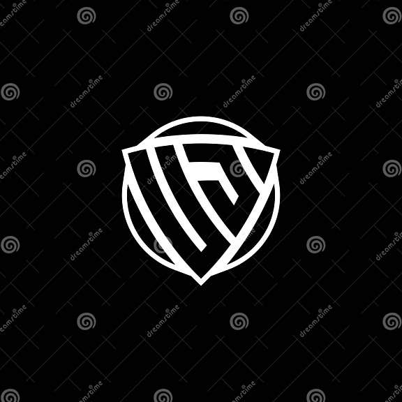 UJ Logo Monogram Triangle Shield and Circle Shape Stock Vector ...