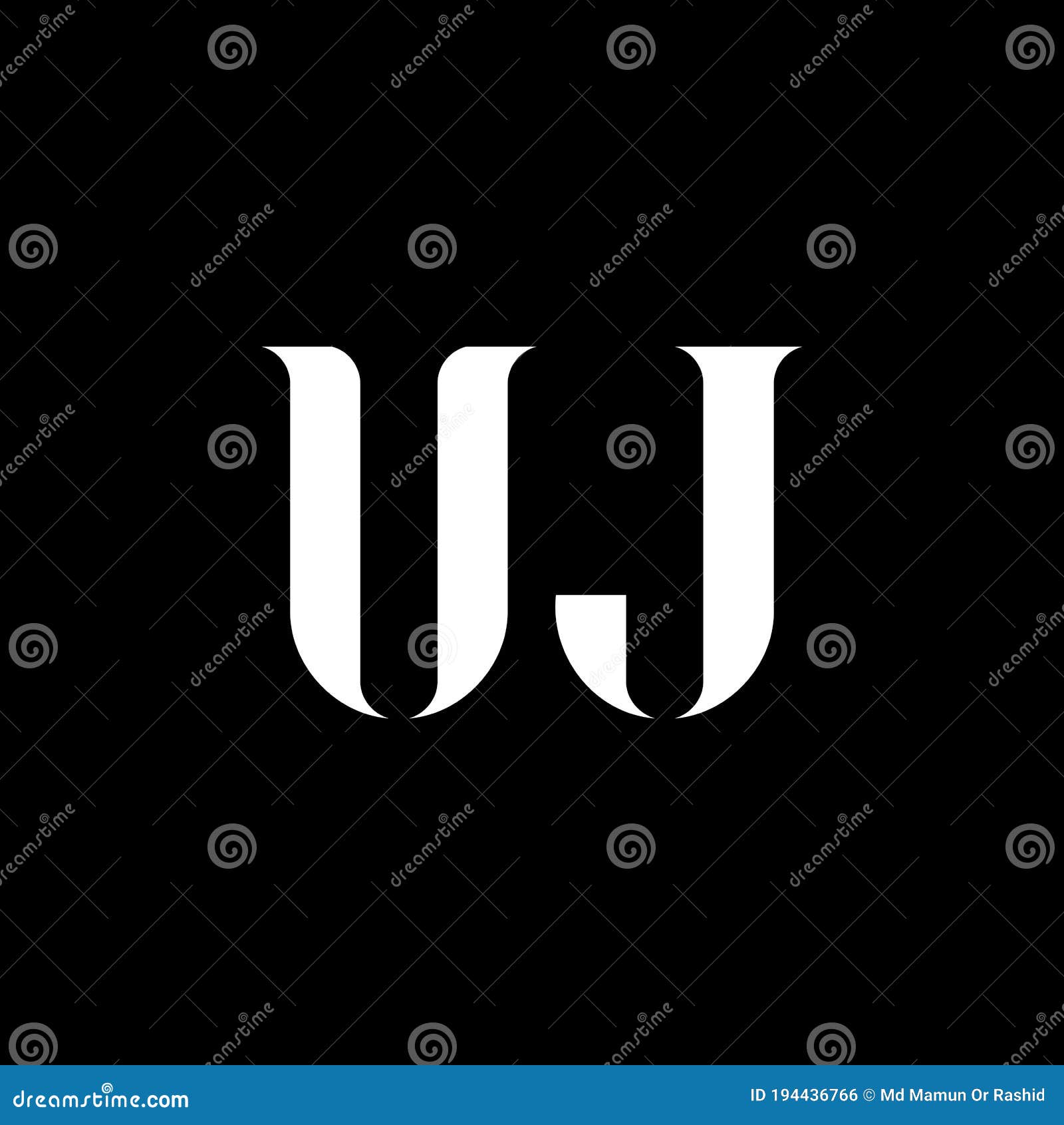 UJ U J Letter Logo Design. Initial Letter UJ Linked Circle Uppercase ...