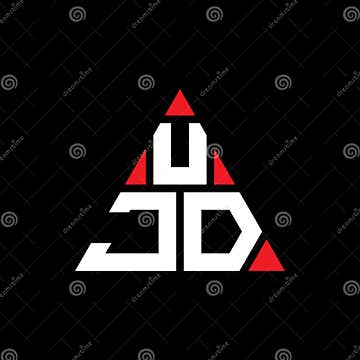 UJD Triangle Letter Logo Design with Triangle Shape. UJD Triangle Logo ...