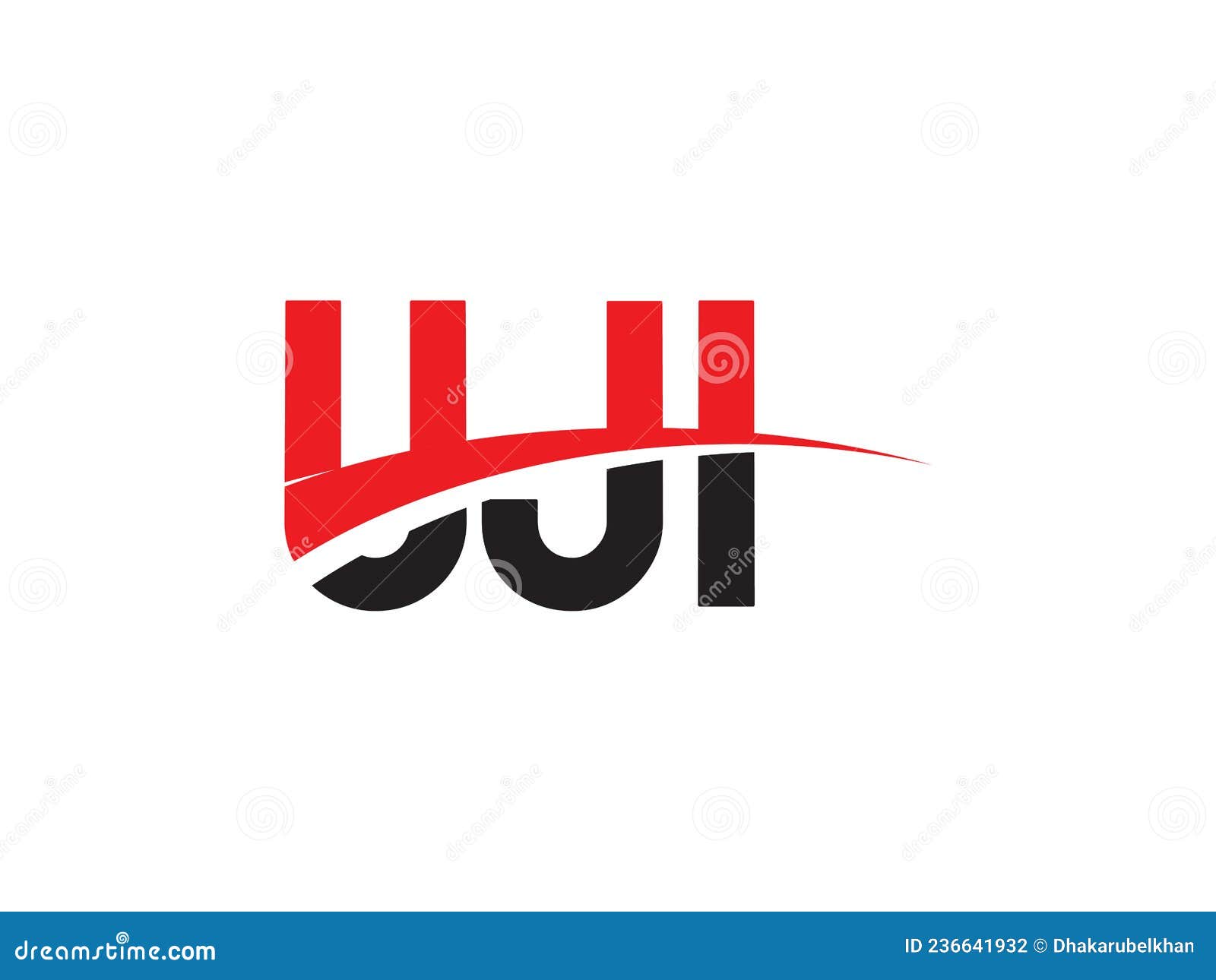 UJI Letter Initial Logo Design Vector Illustration Stock Vector ...