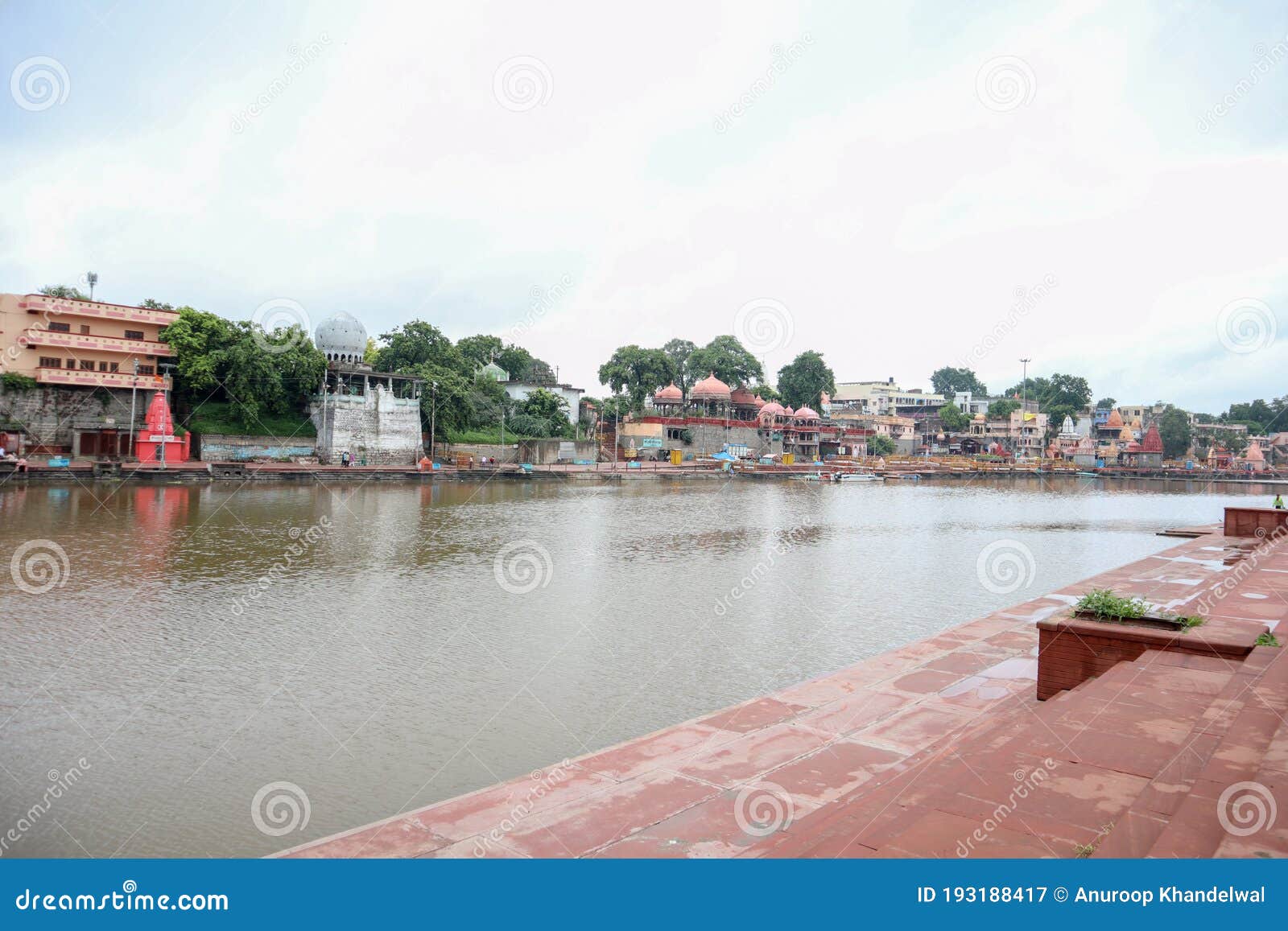 Ujjain, India - August 8th 2020: Ram Ghat On Shipra River With Ancient ...