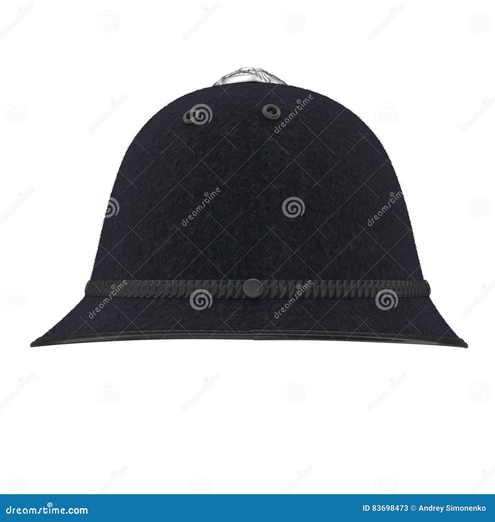 UK Bobby Pith Helmet On White. 3D Illustration Royalty-Free Cartoon ...