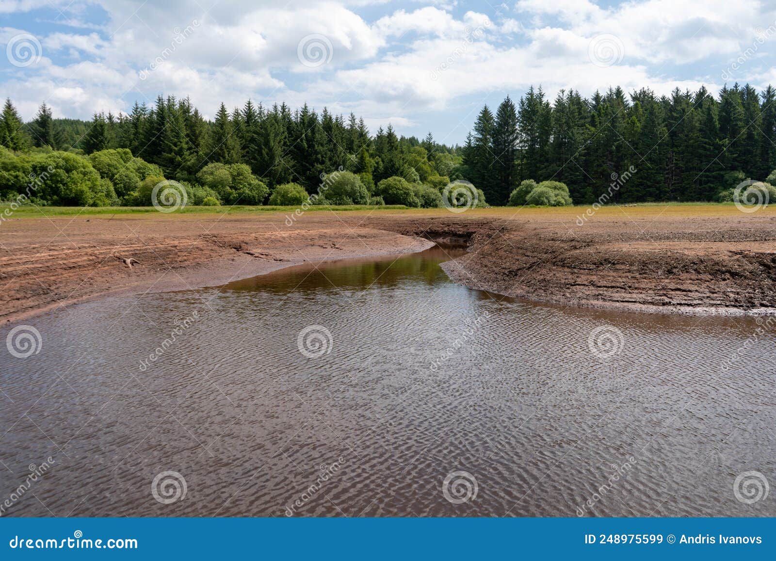 UK Brecon Llwyn-on Reservoir River Stock Image - Image of reflection ...
