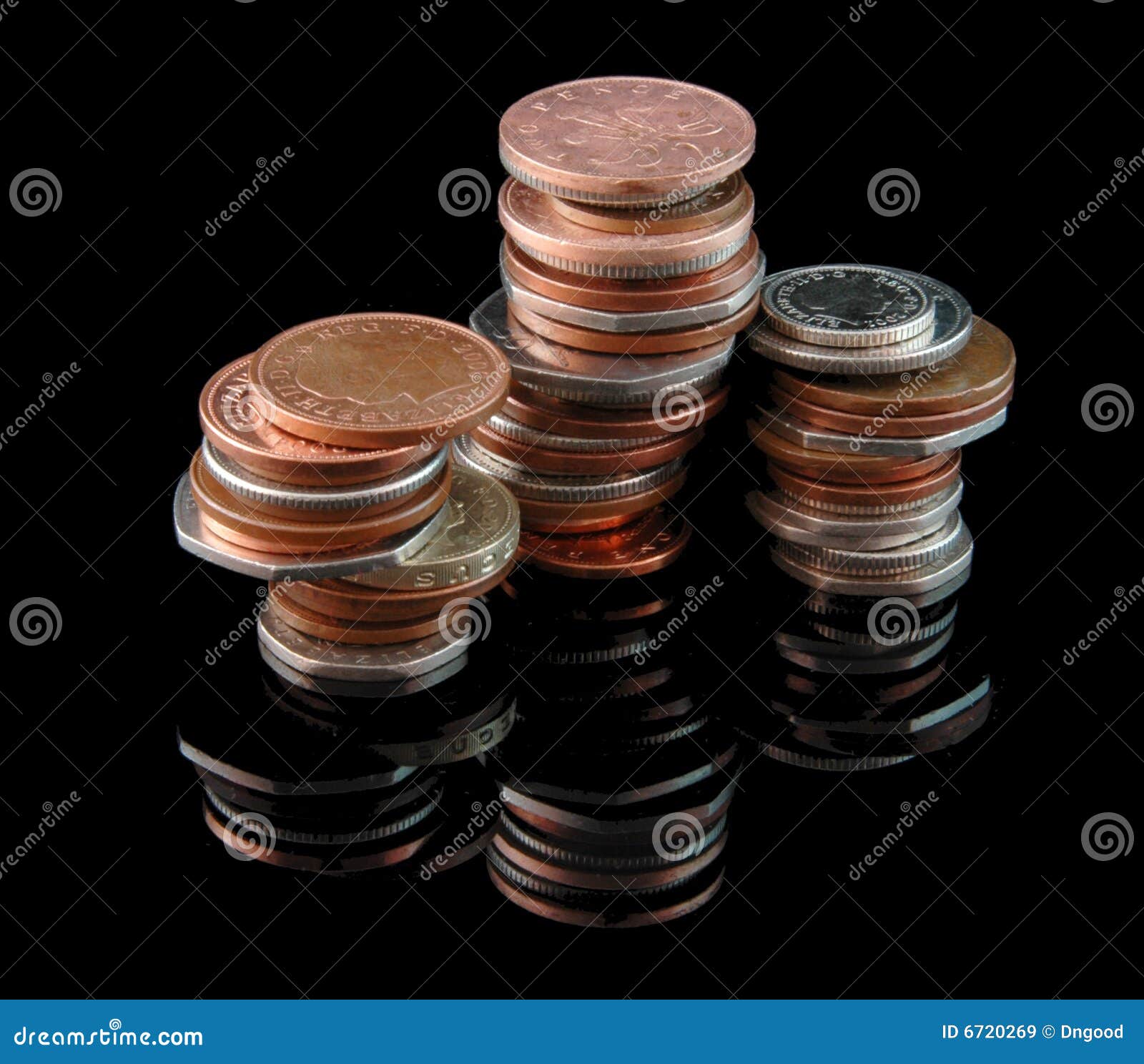 UK Coin Stack stock image. Image of change, closeups, isolated - 6720269