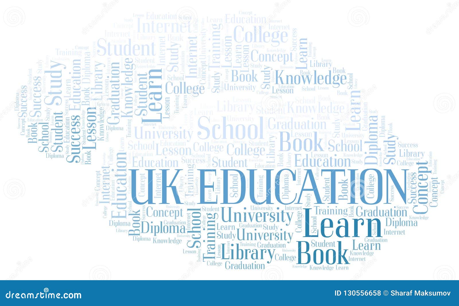 Uk Education word cloud. stock illustration. Illustration of white ...
