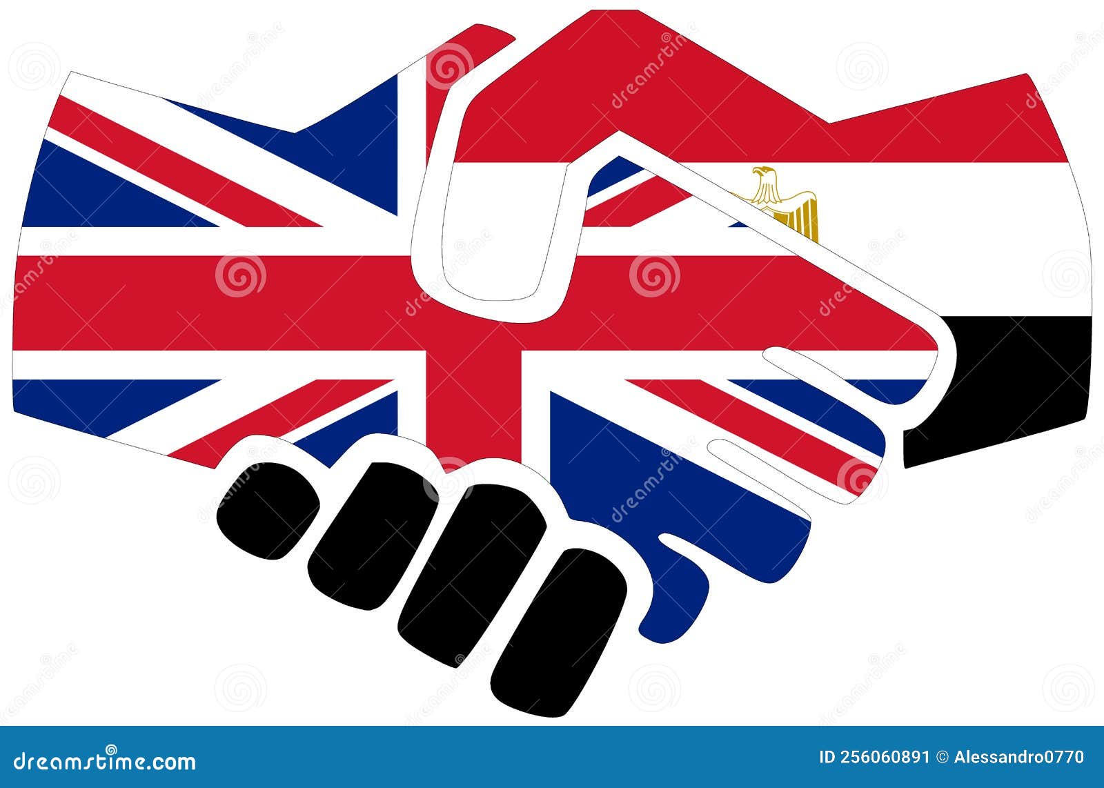 UK - Egypt handshake stock illustration. Illustration of arabian ...