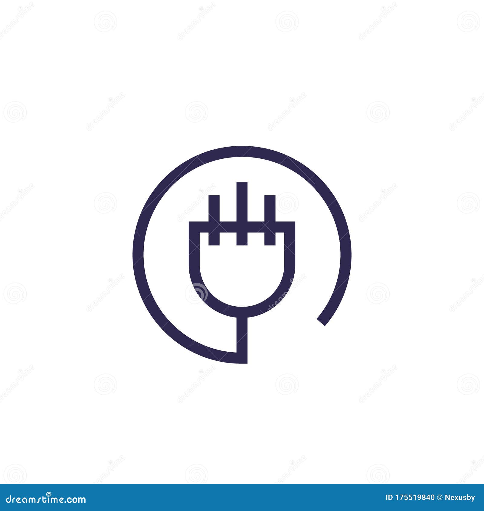 Uk Electric Plug Icon, Linear Vector Design Stock Vector - Illustration ...