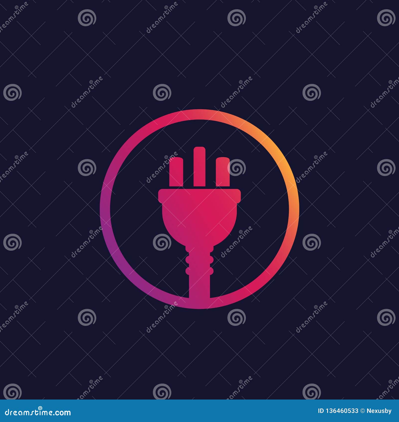 Uk electric plug, vector stock vector. Illustration of circuit - 136460533