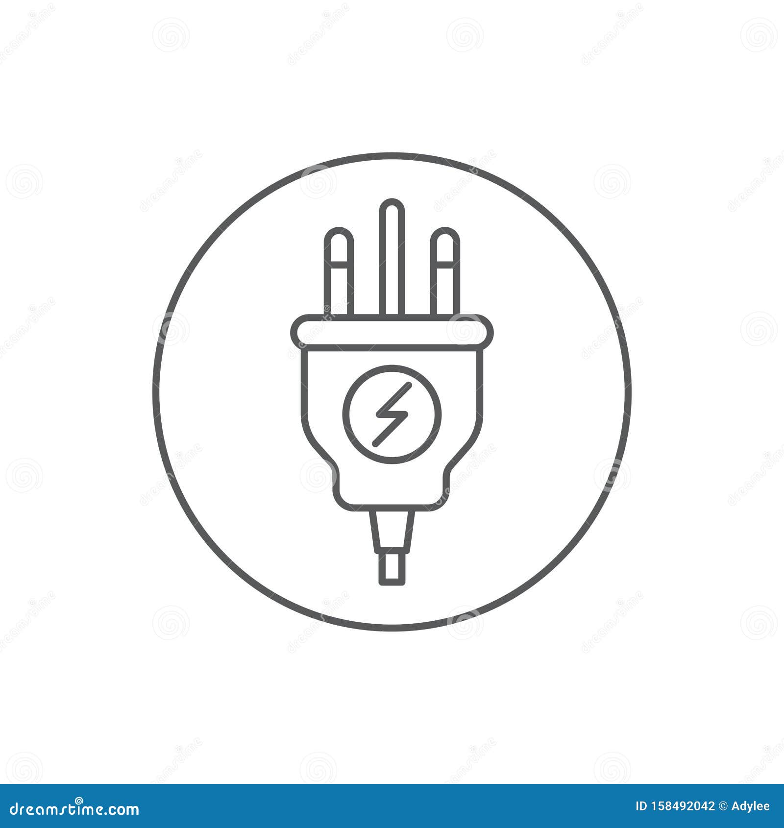 Uk Electric Plug Vector Icon Symbol Isolated on White Background Stock ...
