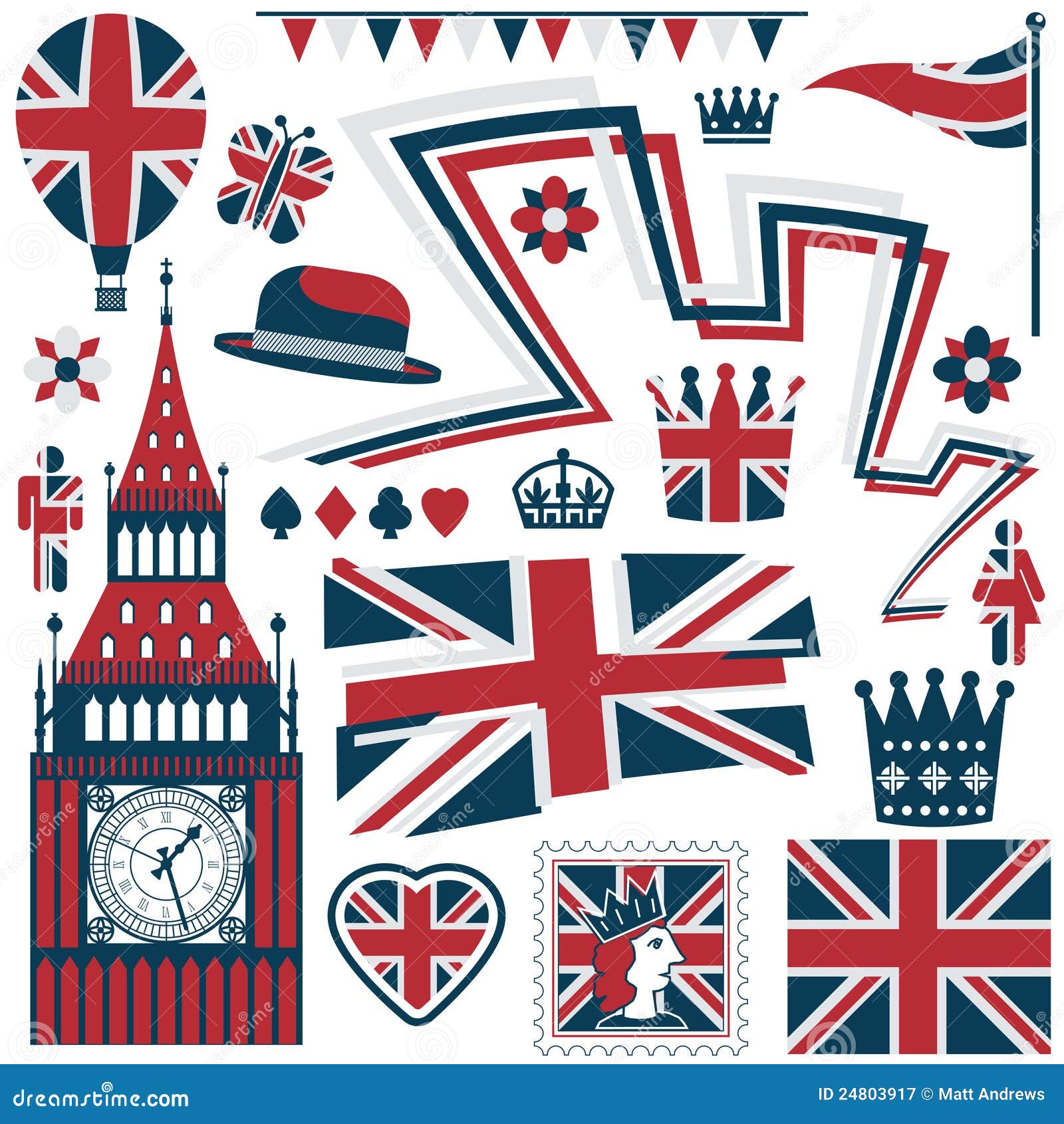 Uk elements stock vector. Illustration of tower, sign - 24803917