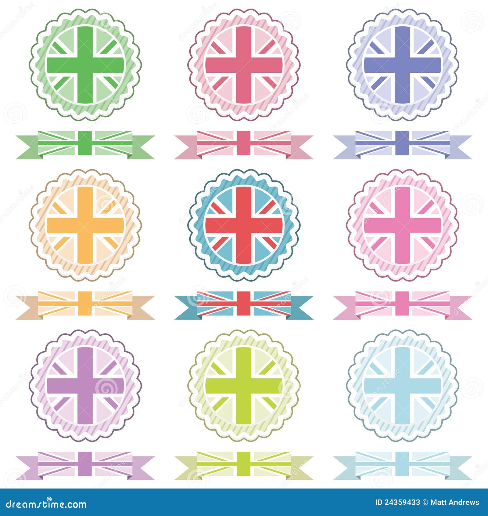 Uk emblems and ribbons stock vector. Illustration of britain - 24359433
