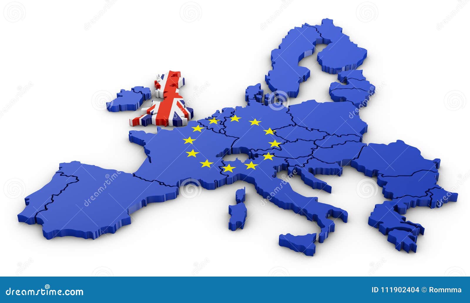 UK and EU stock illustration. Illustration of europe - 111902404