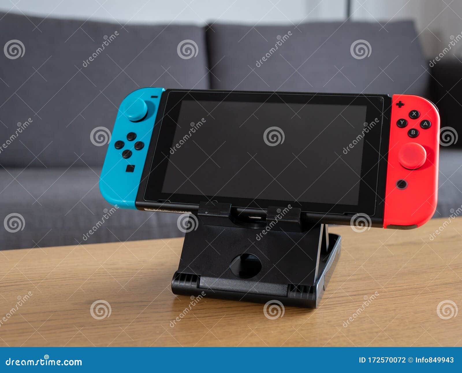UK - Feb 2020: Nintendo Switch Hand Held Console on Stand in Home ...