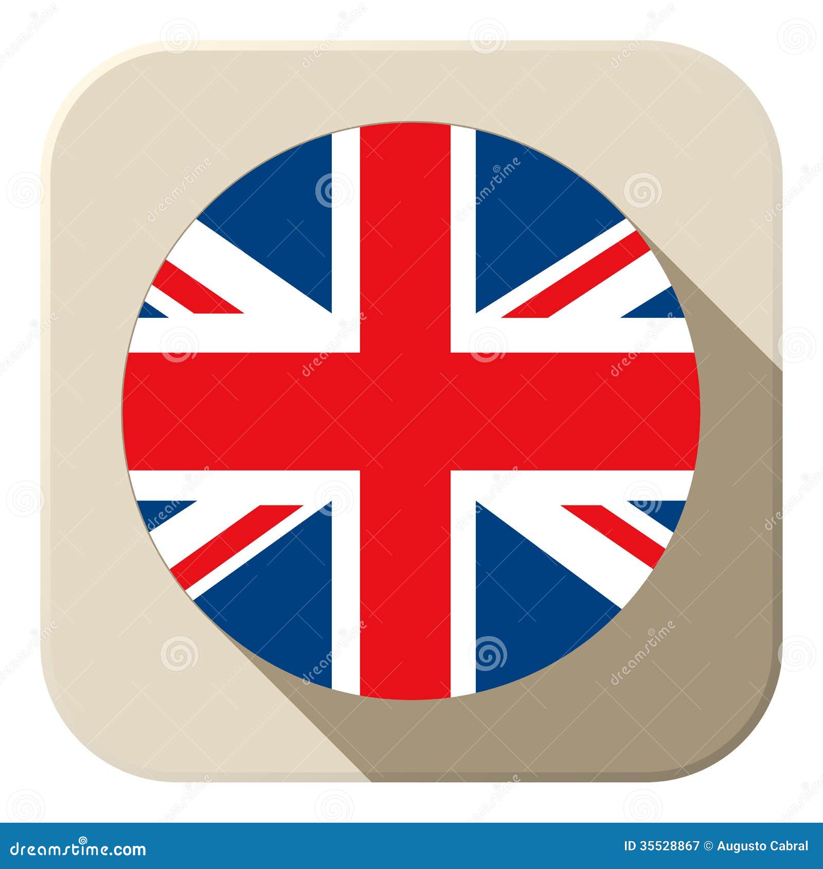 UK Flag Button Icon Modern stock vector. Illustration of banner - 35528867