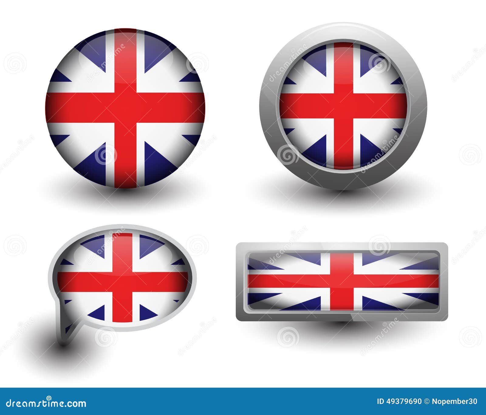 Uk flag icons stock vector. Illustration of england, english - 49379690