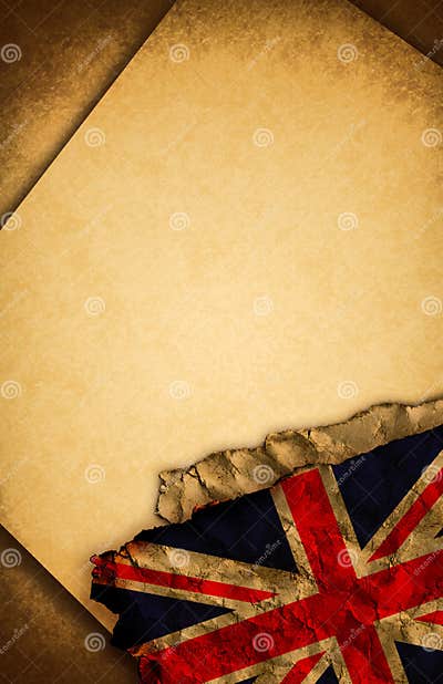 UK flag and old paper stock illustration. Illustration of brush - 14279565