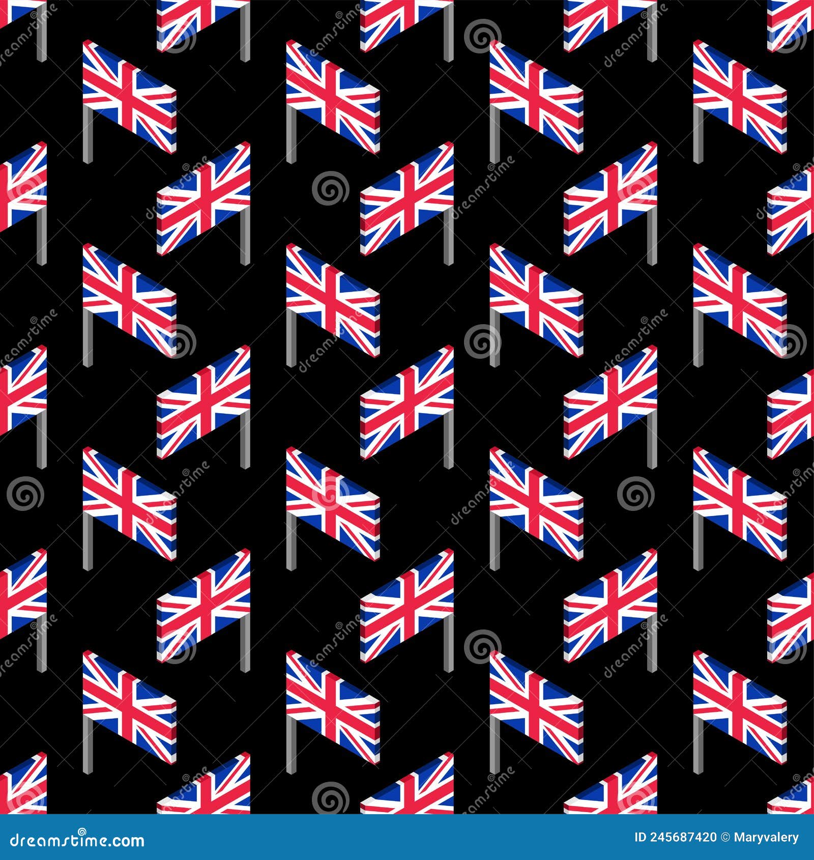 UK Flag Pattern Seamless. Great Britain Flag Background Stock Vector ...