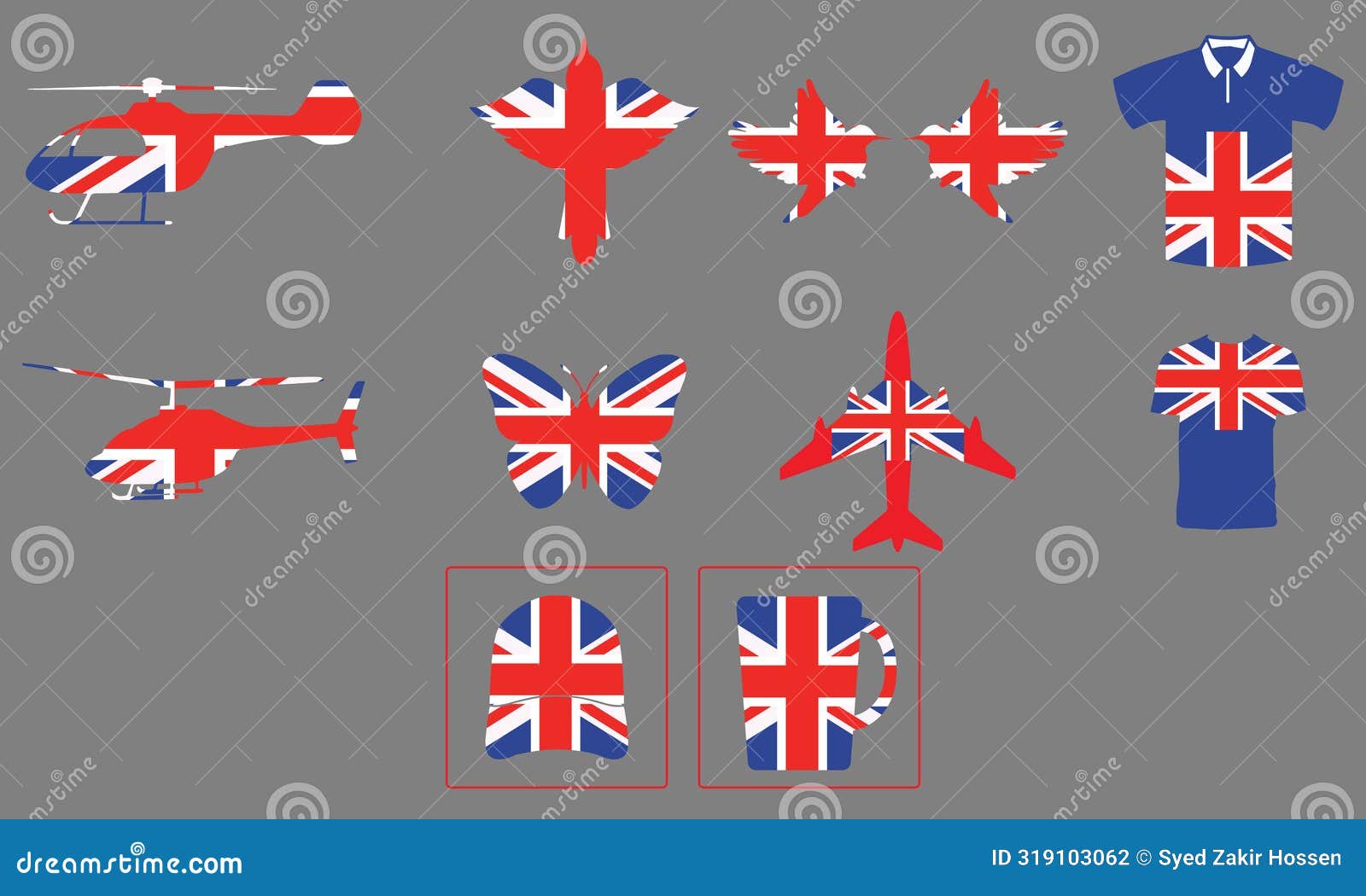 UK Flag Vector Collection. stock vector. Illustration of symbol - 319103062