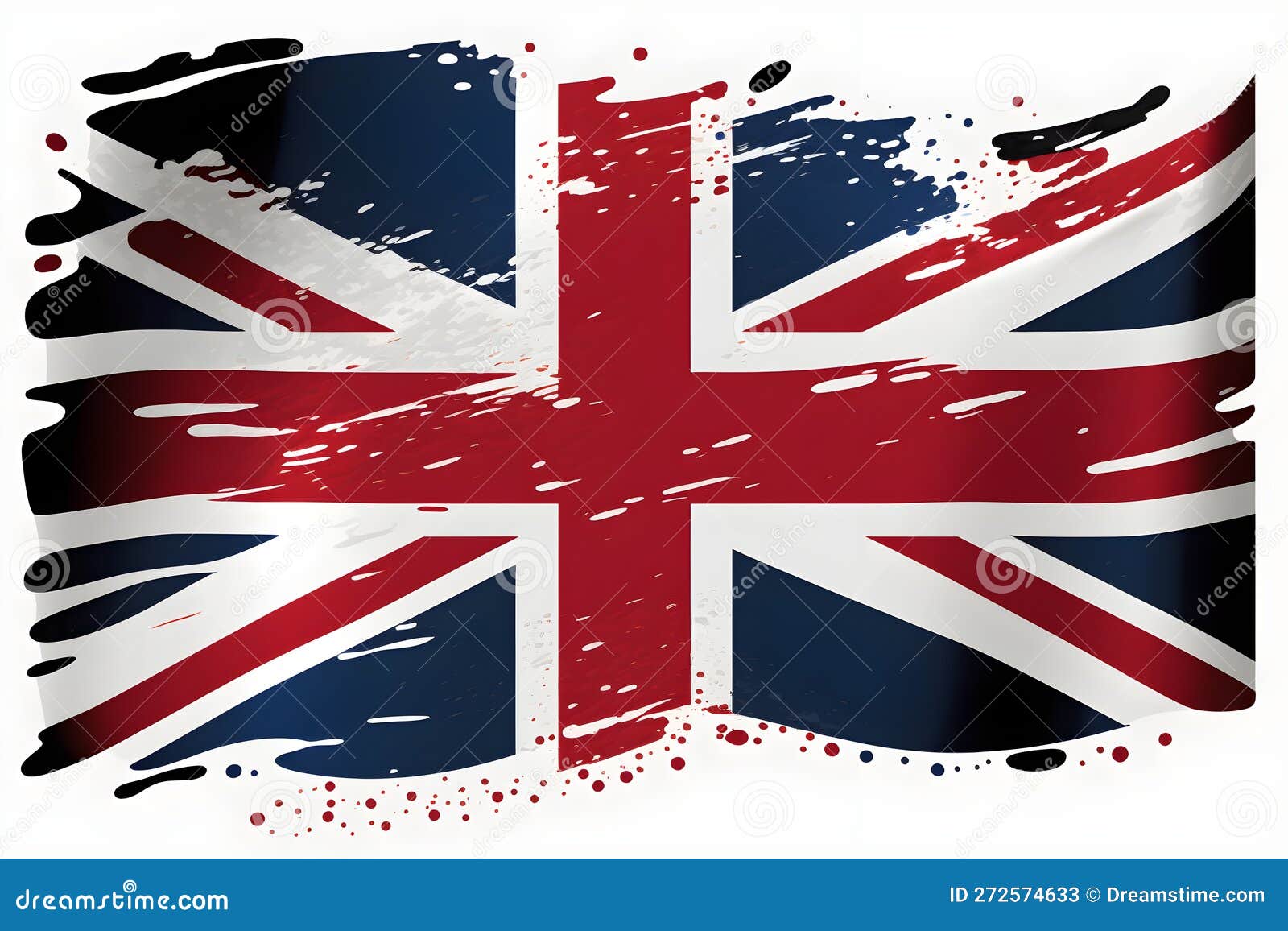 UK flag waving stock illustration. Illustration of wind - 272574633