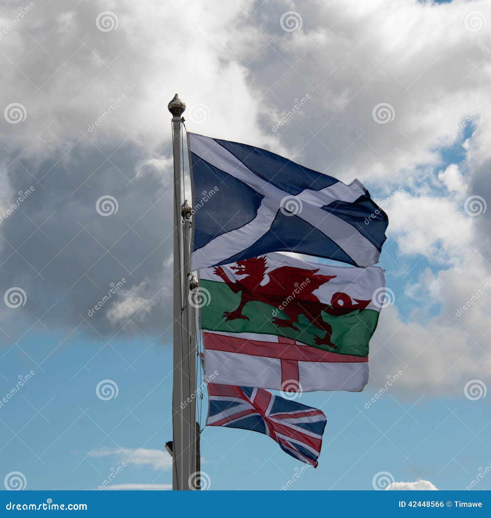 UK Flags stock photo. Image of scottish, flagpole, nations - 42448566
