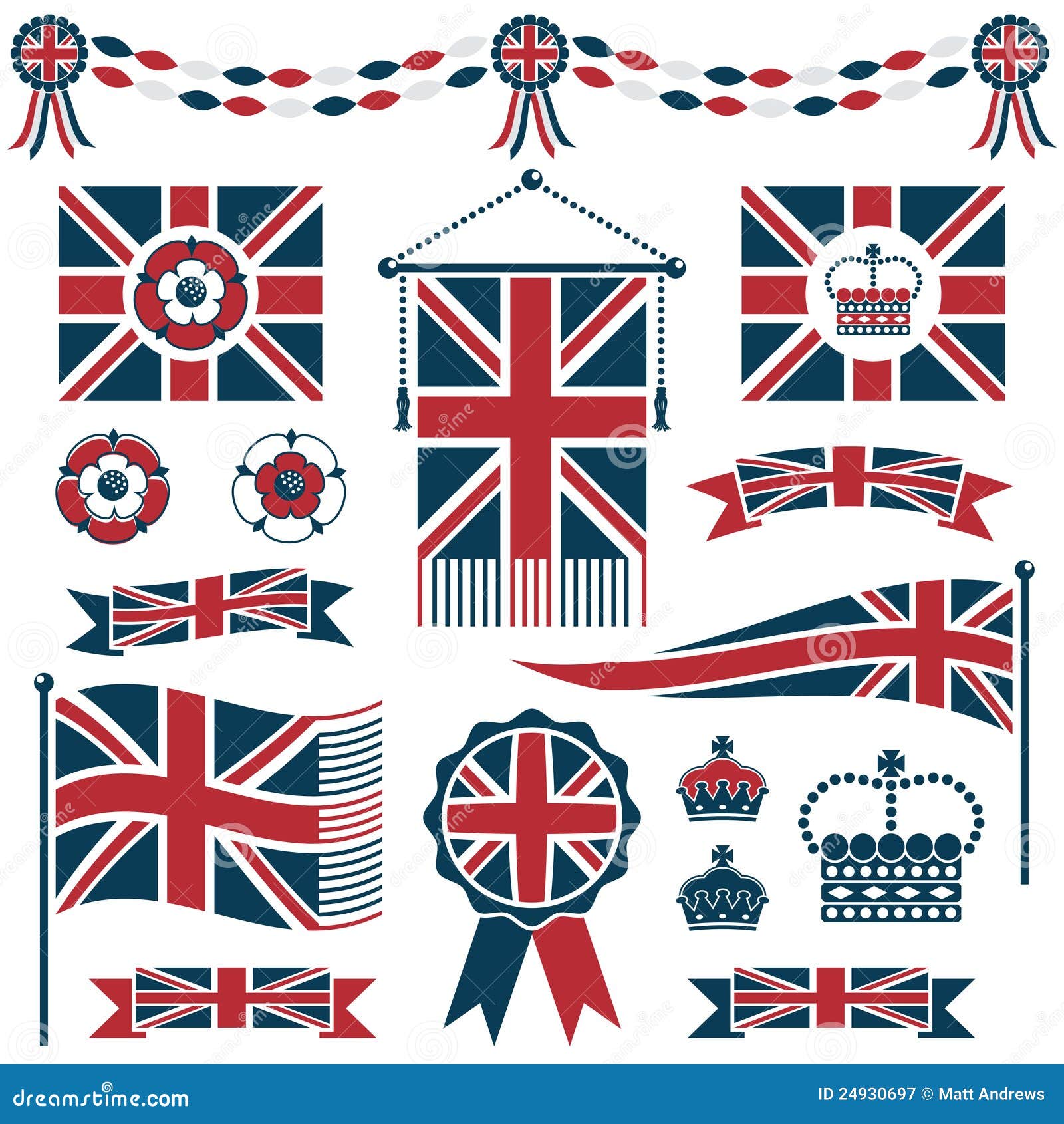Uk flags and ribbons stock vector. Illustration of badge - 24930697