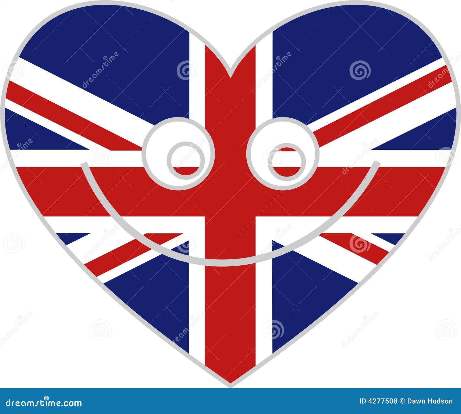 Uk heart stock illustration. Illustration of face, smile - 4277508