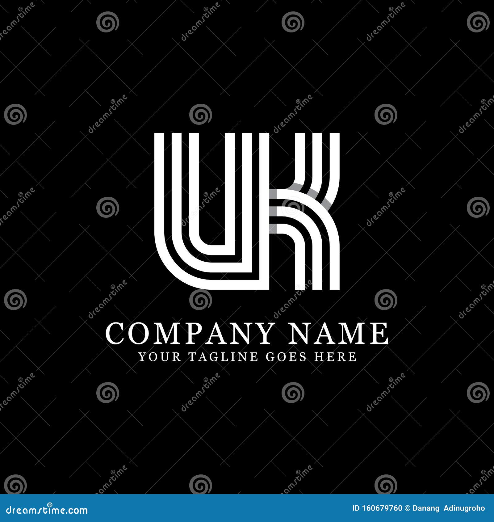 UK Initial Logo Designs, Creative Monogram Logo Template Stock Vector ...