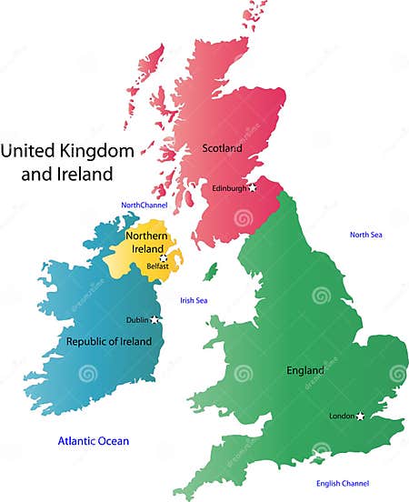 UK and Ireland map stock vector. Illustration of globe - 6050924