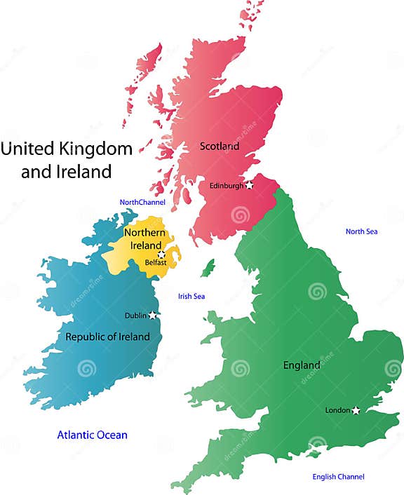 UK and Ireland map stock vector. Illustration of globe - 6050924