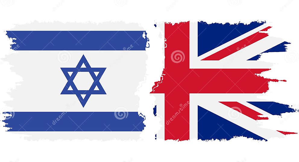 UK and Israel Grunge Flags Connection Vector Stock Vector ...