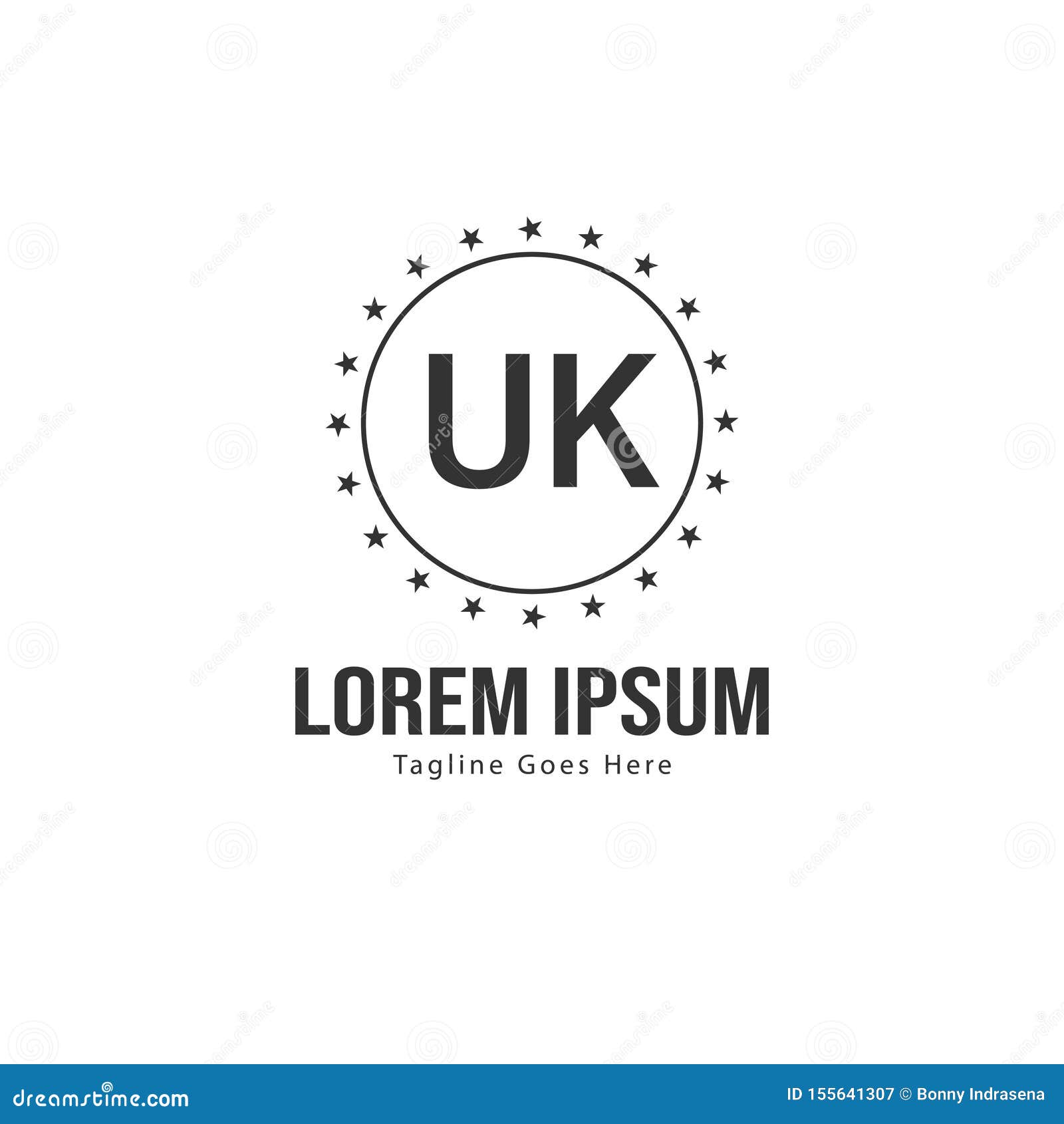 UK Letter Logo Design. Creative Modern UK Letters Icon Illustration ...
