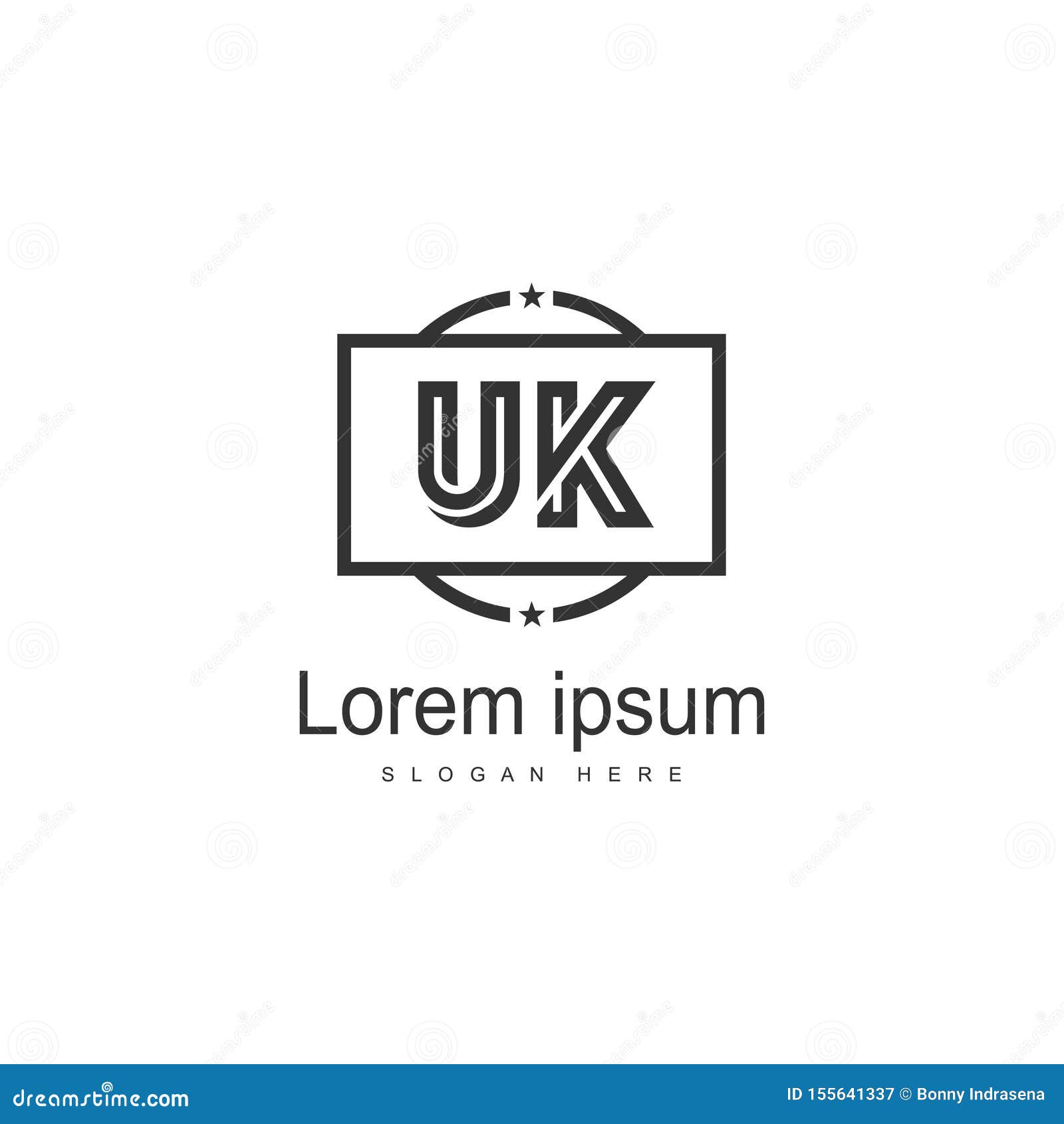 UK Letter Logo Design. Creative Modern UK Letters Icon Illustration ...