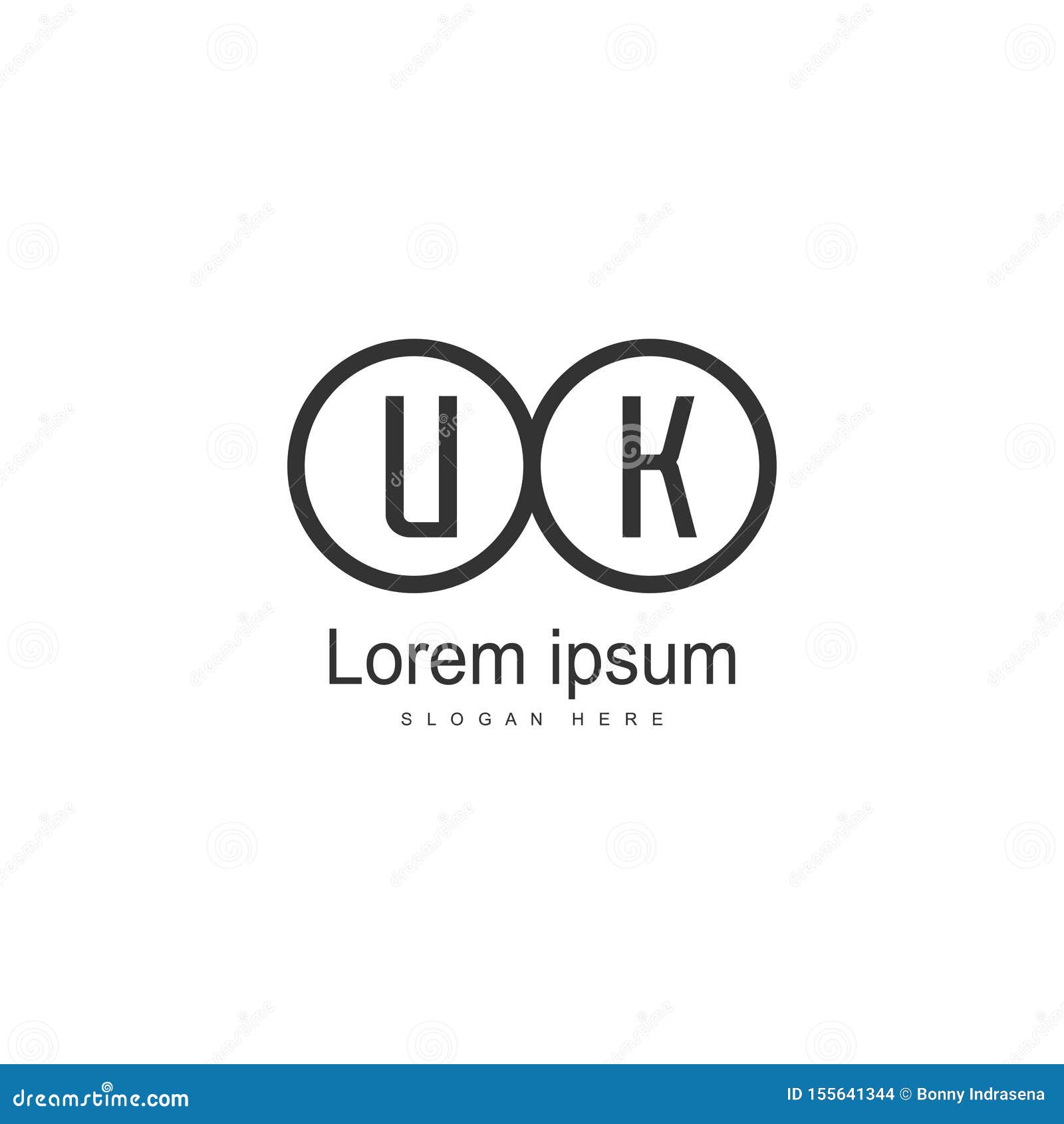 UK Letter Logo Design. Creative Modern UK Letters Icon Illustration ...