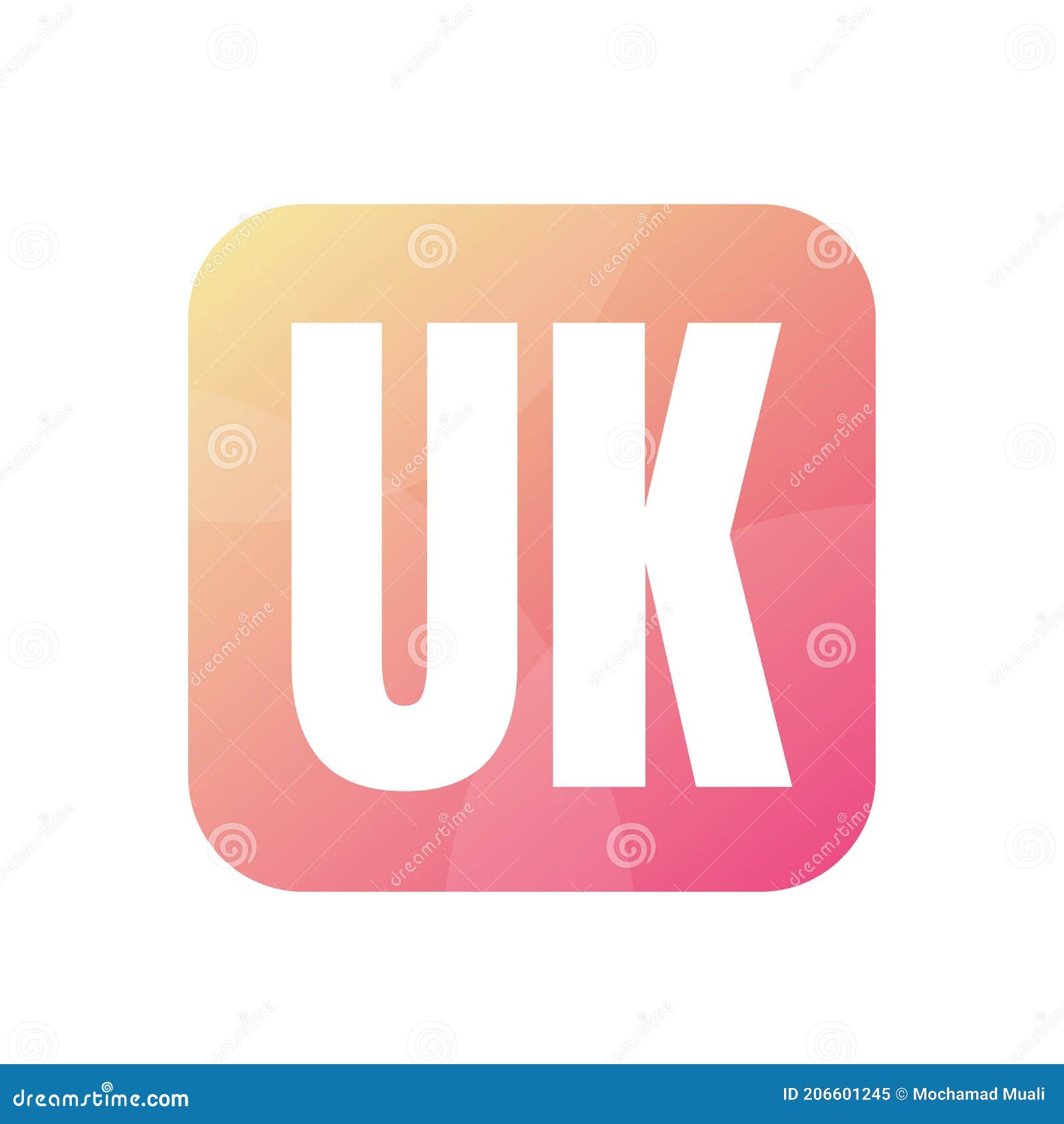 UK Letter Logo Design with Simple Style Stock Vector - Illustration of ...