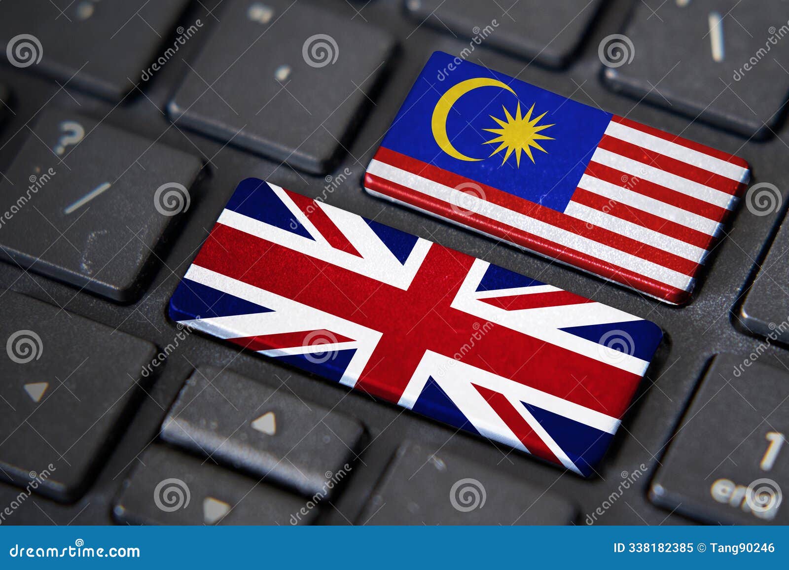 UK and Malaysia Flags on Computer Keyboard Stock Image - Image of ...